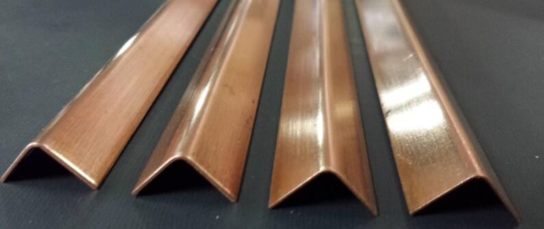 Copper Sheet Angle .027 20oz. 22 Gauge 1/2 X | Etsy