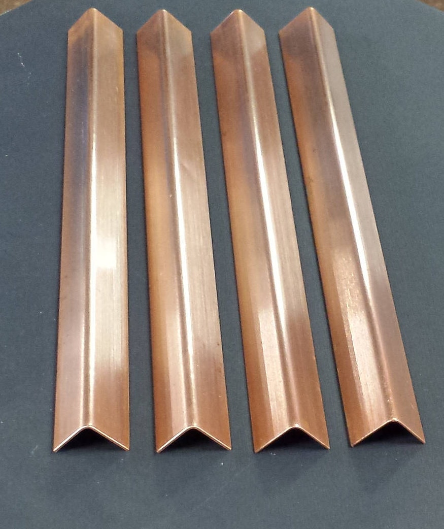 Copper Sheet Angle .027 20oz. 22 gauge 1/2 x 1/2 x 8 4 pc. - Etsy.de