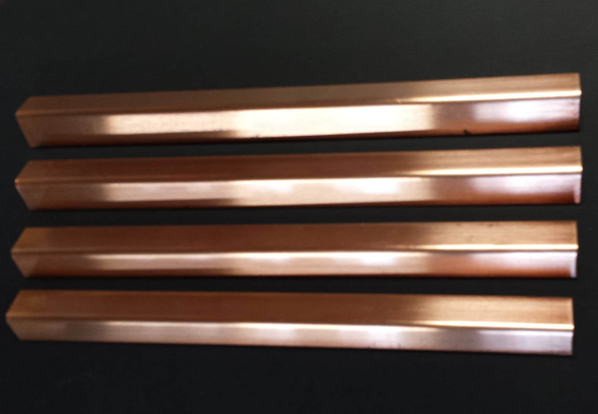 Copper Sheet Angle .027 20oz. 22 gauge 1/2 x 1/2 x 8 4 pc. - Etsy.de