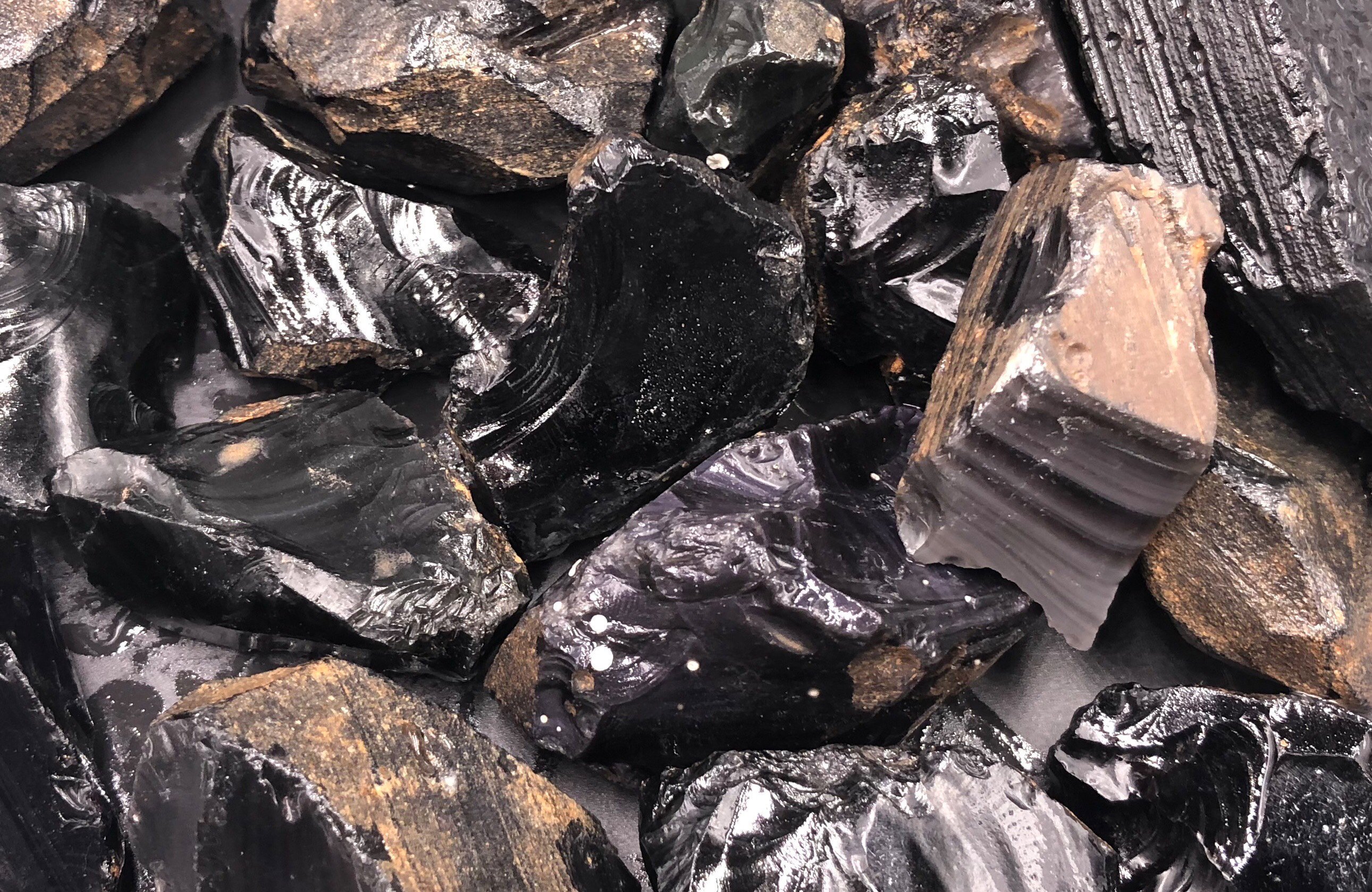 1 LB Black Obsidian Rough from Mexico