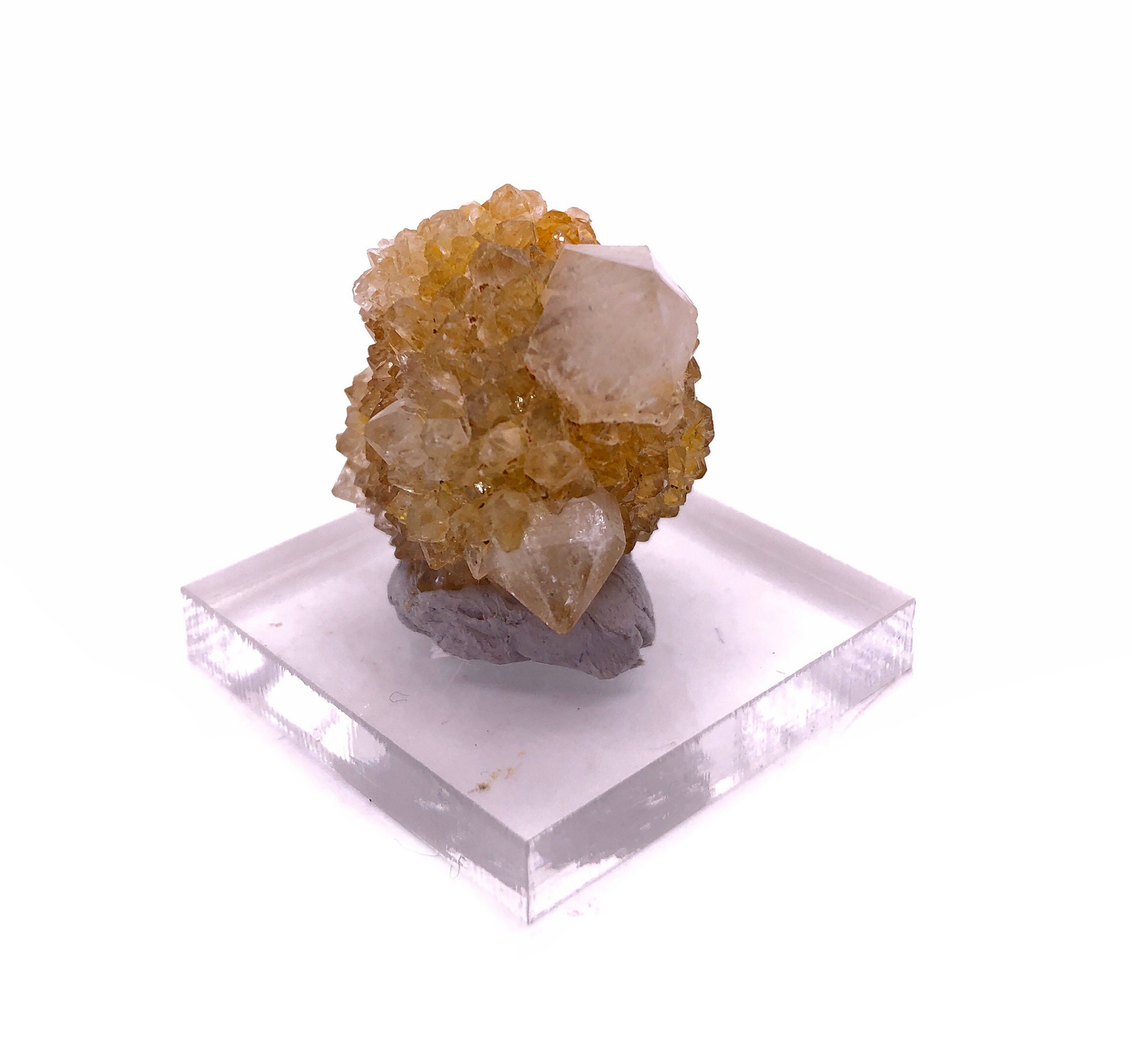 Cobble Creek: Small Beautiful Deep Citrine Spirit Cactus Quartz Cluster ...