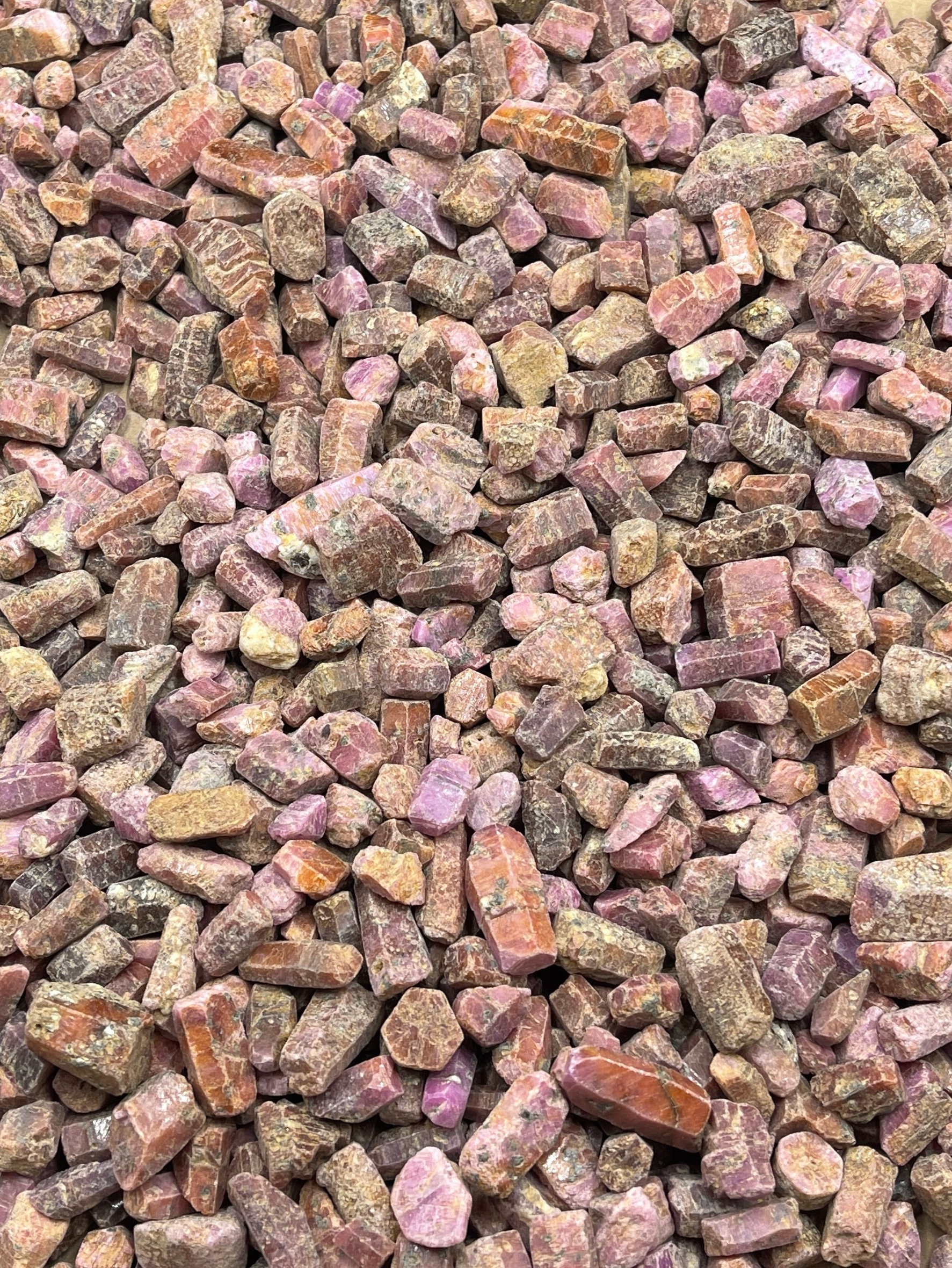 50g UV Reactive Ruby Crystals from from Tanzania