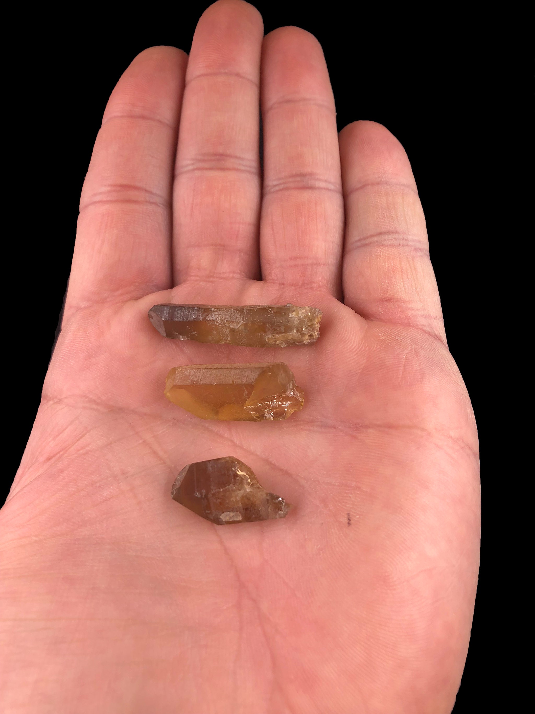 3 Smoky Citrine Points from Congo, South Africa - Natural