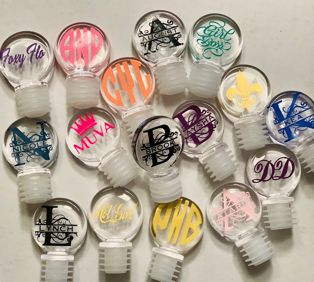 Personalized Acrylic Wine Bottle Toppers - Etsy