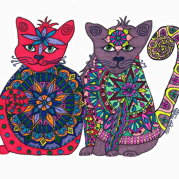 Cat Mandala - Etsy