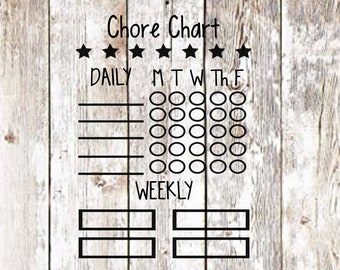 Chore Chart Svg - Etsy