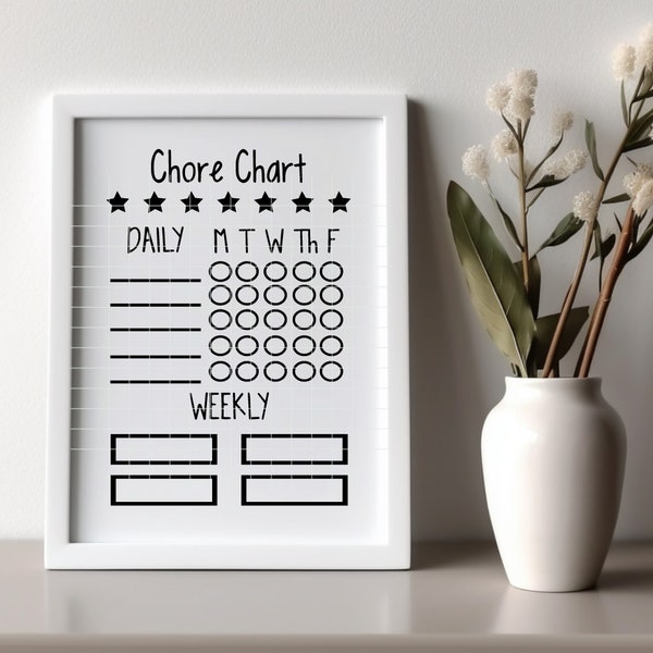 Chore Chart Chalkboard - Etsy