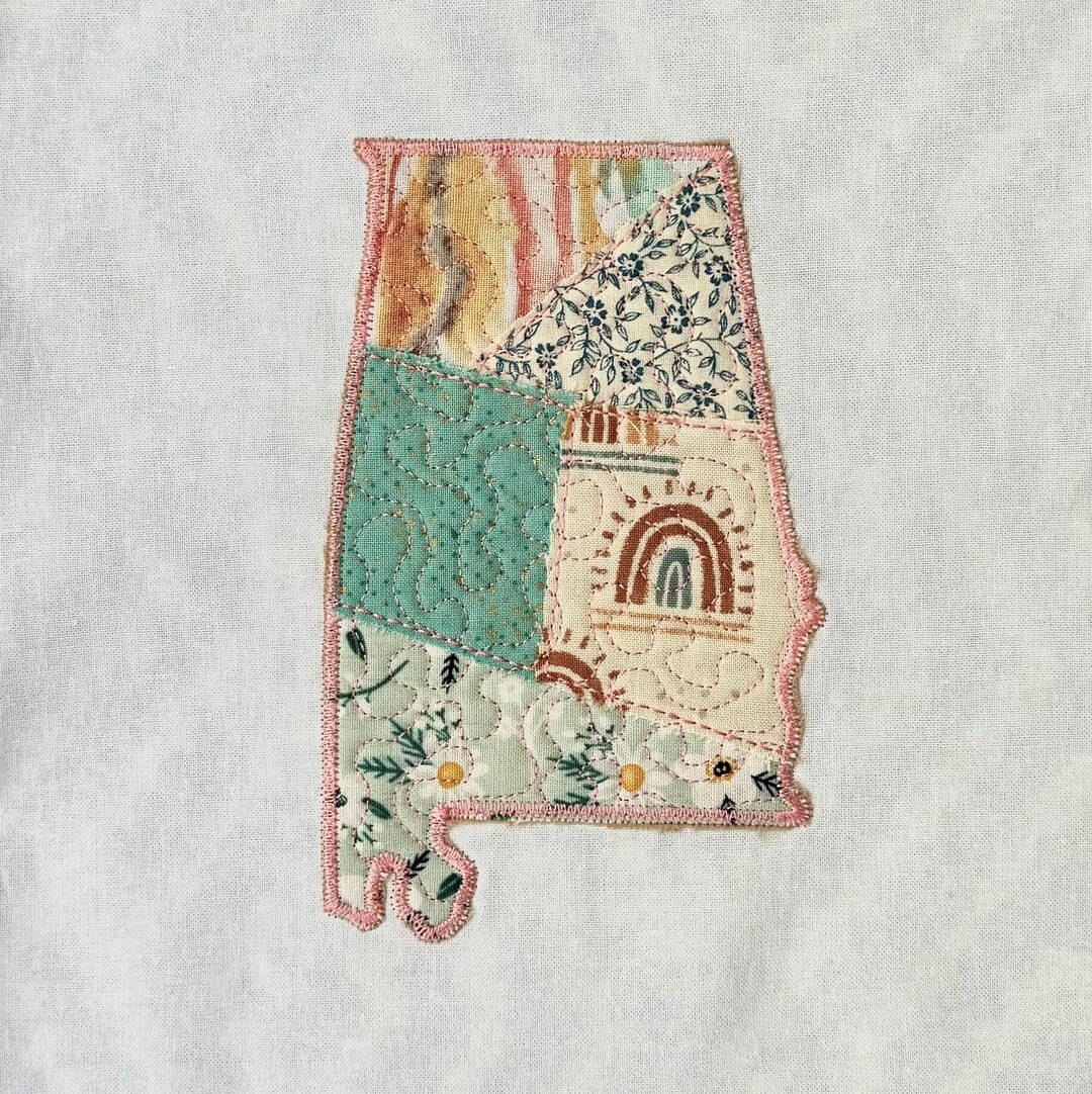 Quilted Alabama, Machine Embroidery, 4,5,6,7,8 In. Hoop - Etsy