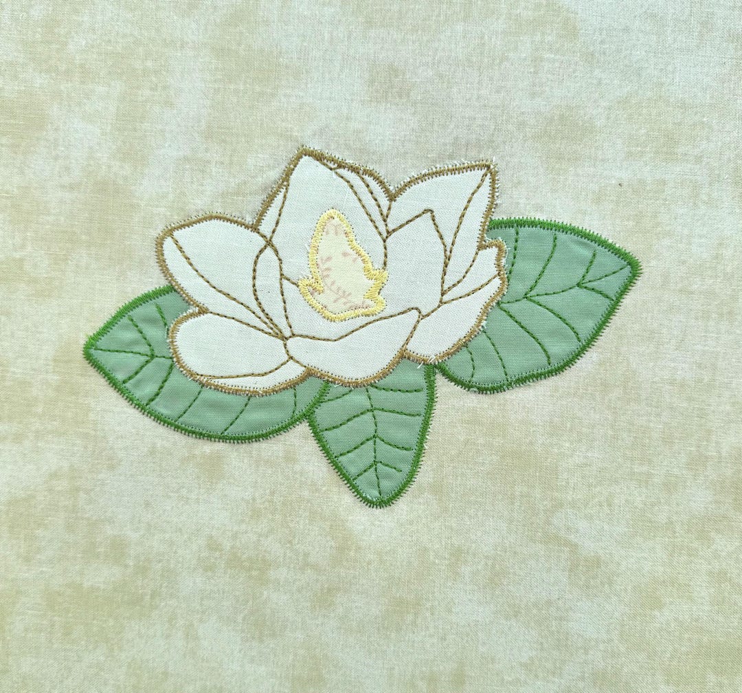 Magnolia Flower Applique, 5,6,7,8,9 In. Hoop, Machine Embroidery - Etsy