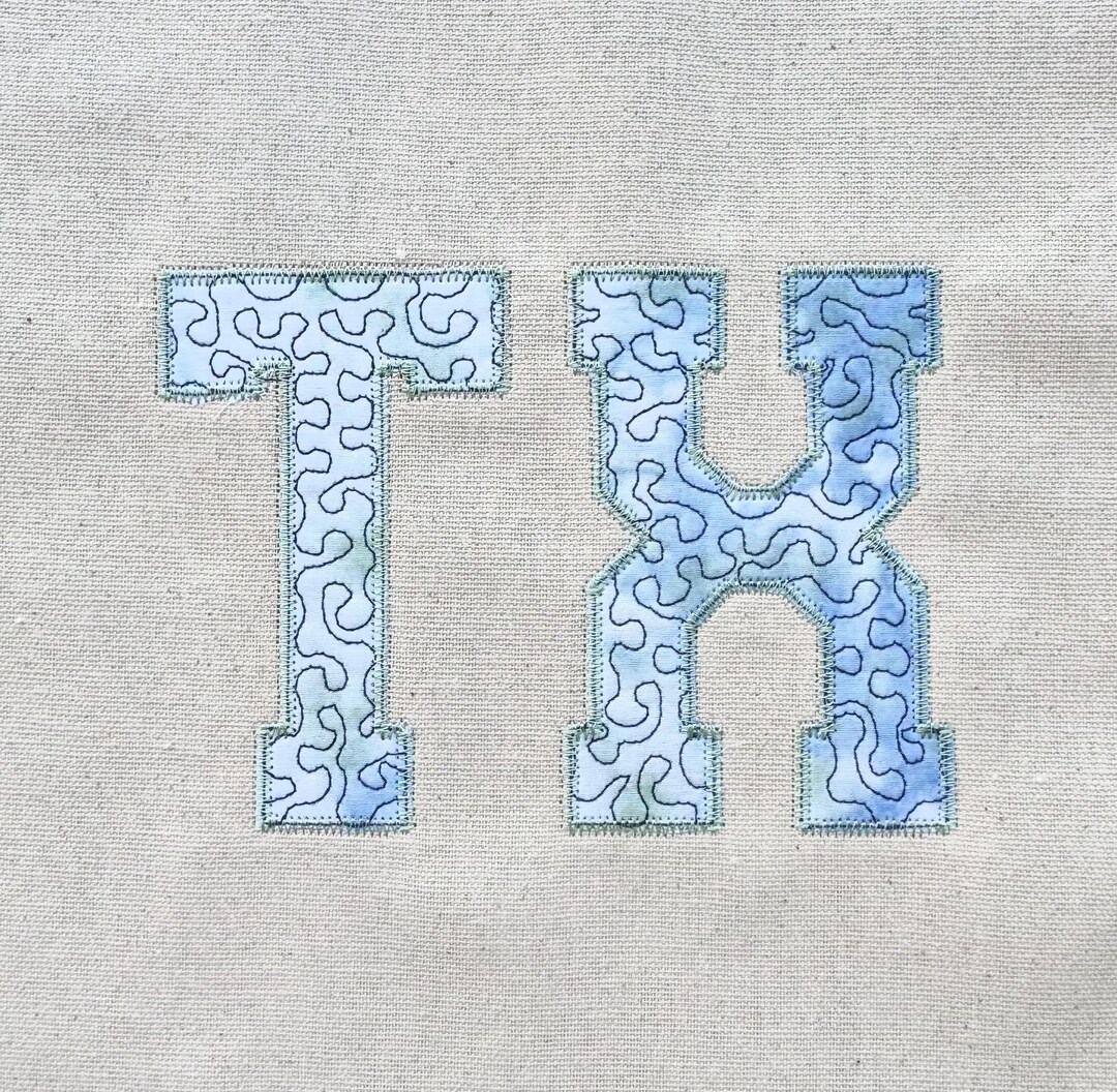 Quilted Texas Applique, Machine Embroidery, 4,6,8,10,12 In. Hoop, Zig ...