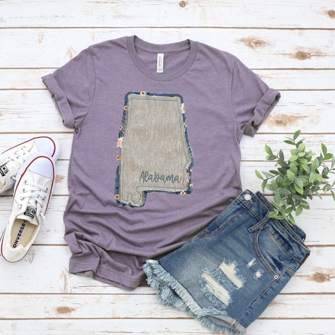 Alabama Raw Edge, Machine Embroidery, 6,8,10 In. Hoop - Etsy