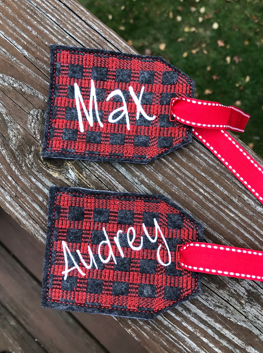 Backpack Tag in the Hoop Monogram 4x4 Hoop Machine - Etsy