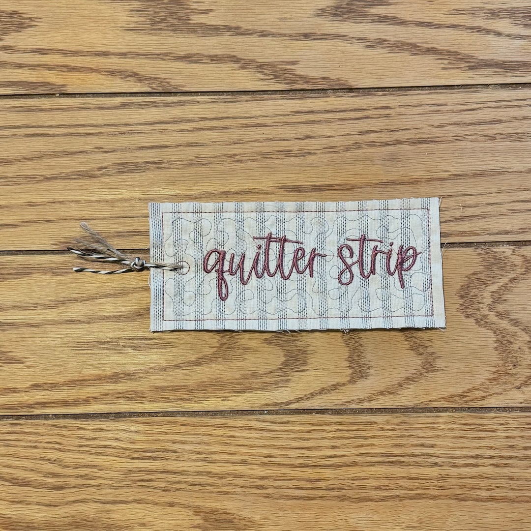 In the Hoop Bookmark, Quitter Strip, Machine Embroidery, 5x7 Hoop ...