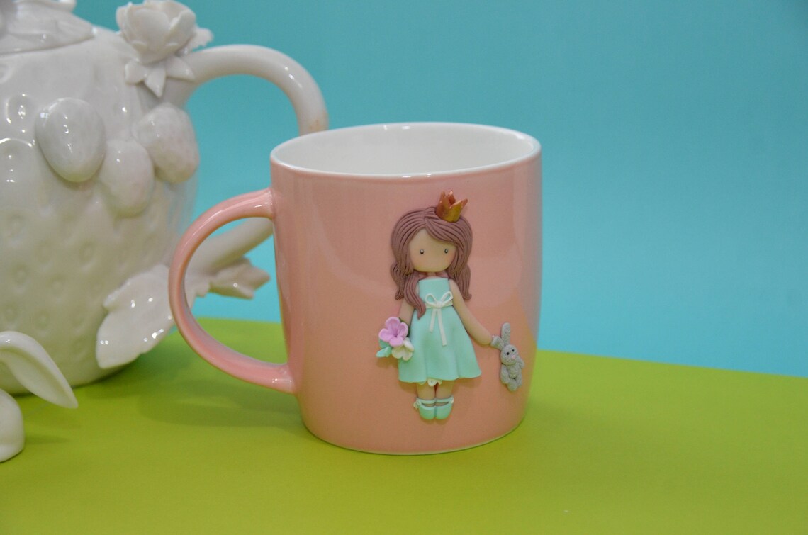 Kids cups, Doll cup, Girl Cup, Kids Mug, Children Mug, Cups, Handmade ...