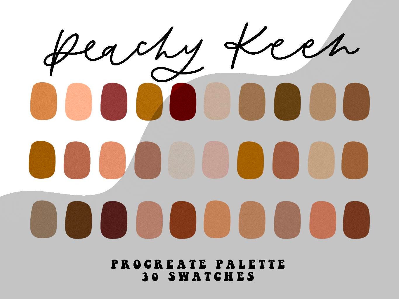 Graphic Design Peachy Keen color palette procreate swatches color ...
