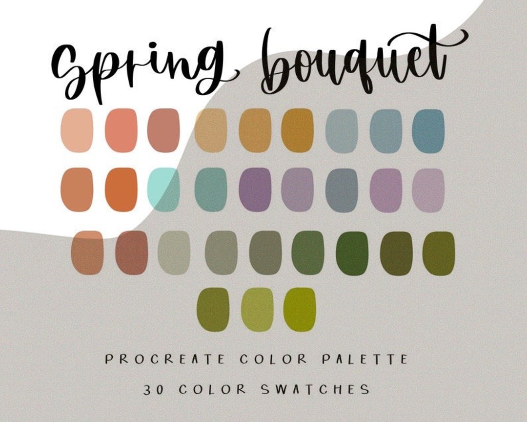 Spring Bouquet Procreate Palette/procreate Color Palette/instant ...