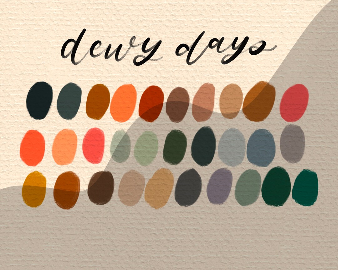 Dewy Days Procreate Palette - Etsy