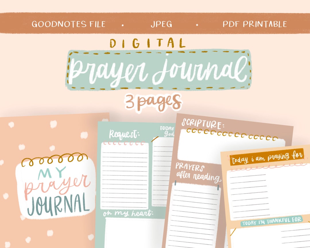 Digital Prayer Journal/instant Download/digital - Etsy