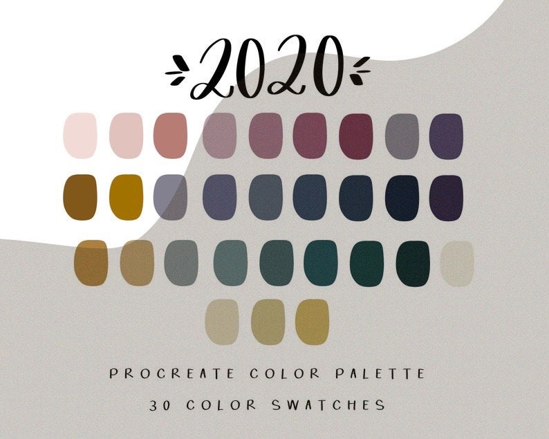 2020 Procreate Color Palette/color Palette/instant Download | Etsy