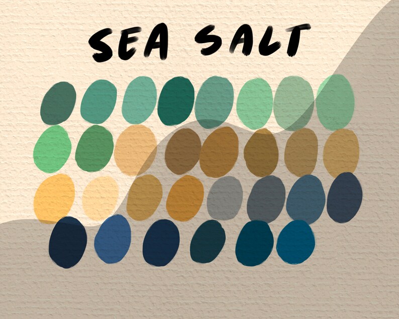 Sea Salt Procreate Palette / Swatch Colors - Etsy