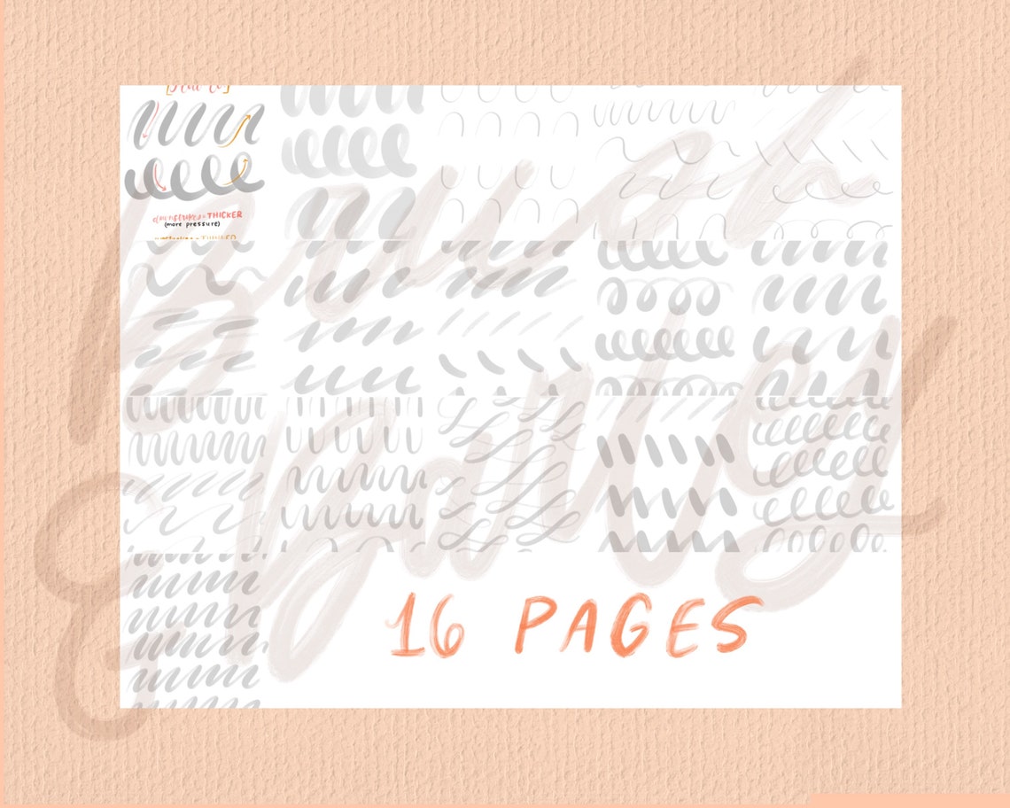 Lettering Drills Workbook/workbook/instant Downloads - Etsy