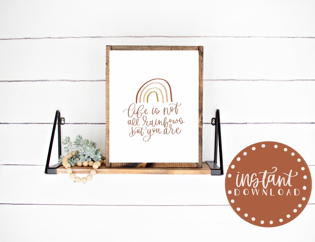 Rainbow Quote Print / Digital Download/ Rainbows - Etsy