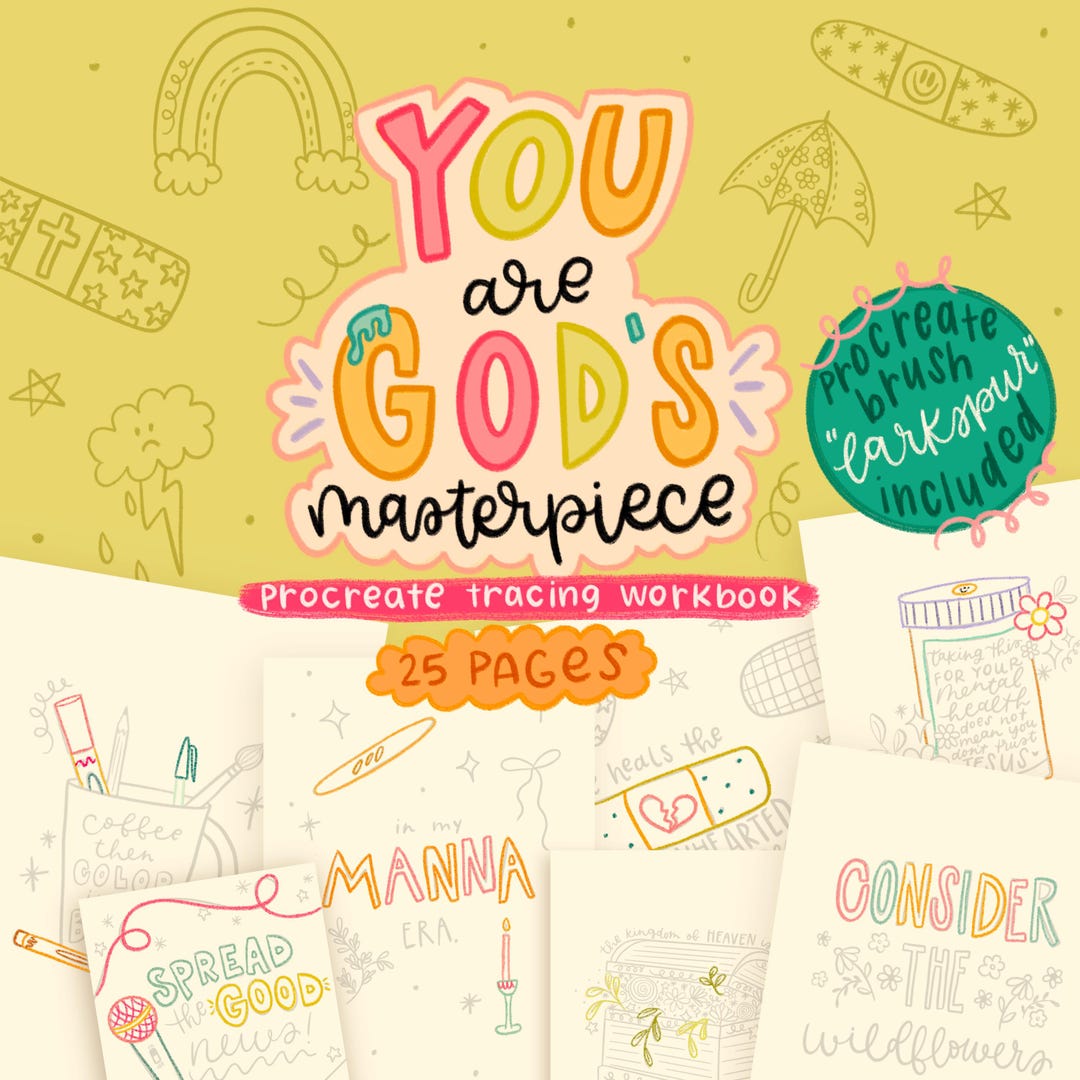 God's Masterpiece Procreate Tracing Workbook / Procreate / Drawing ...
