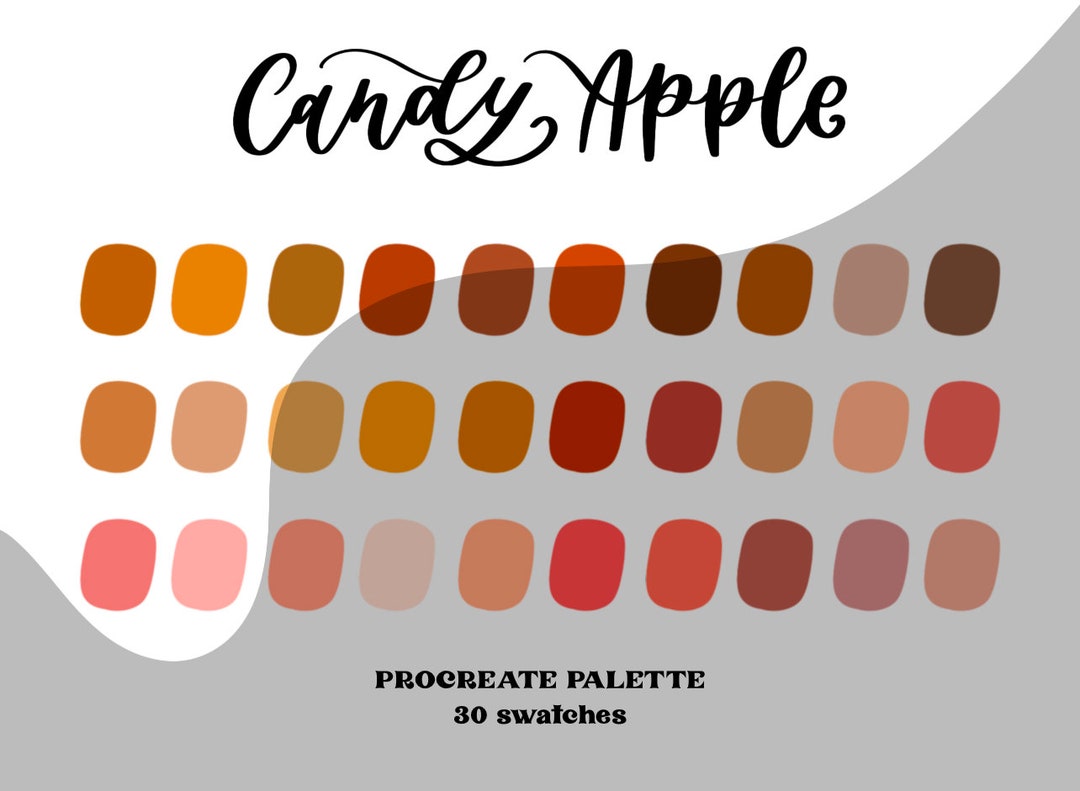 Candy Apple Procreate Palette/color/swatch - Etsy