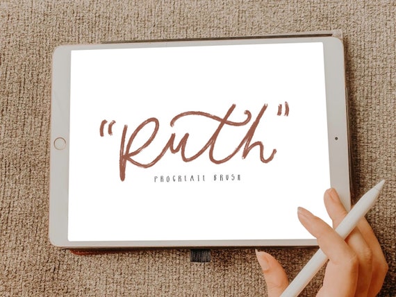 Ruth Procreate Lettering Brush / calligraphy/ lettering / | Etsy