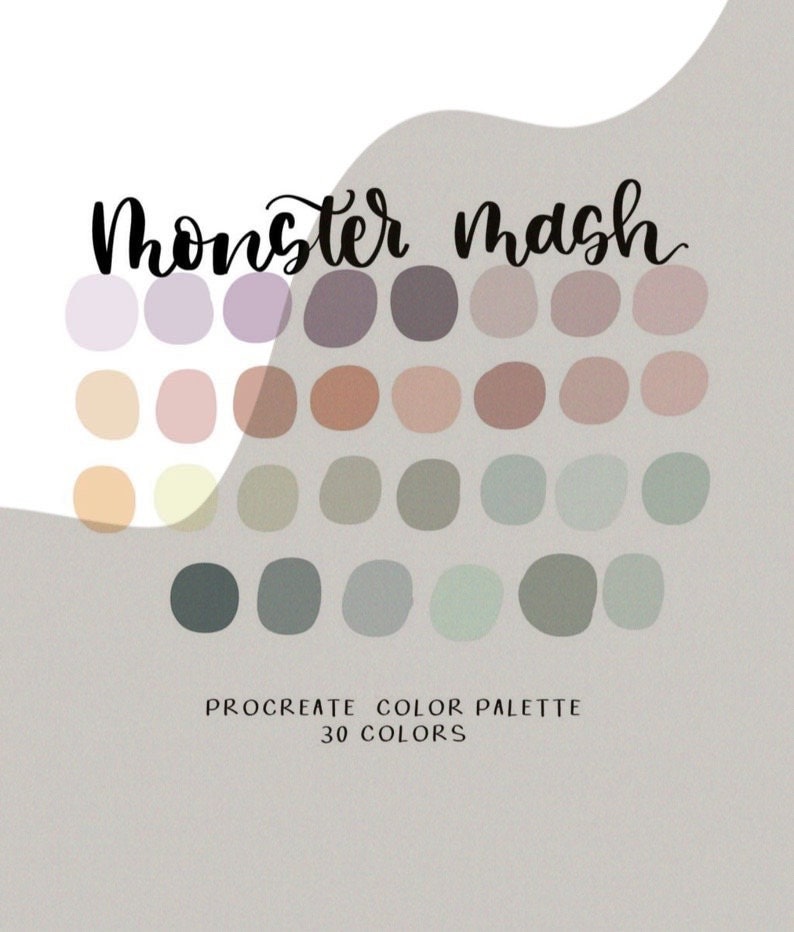 Monster mash procreate color palette/ instant download / color | Etsy