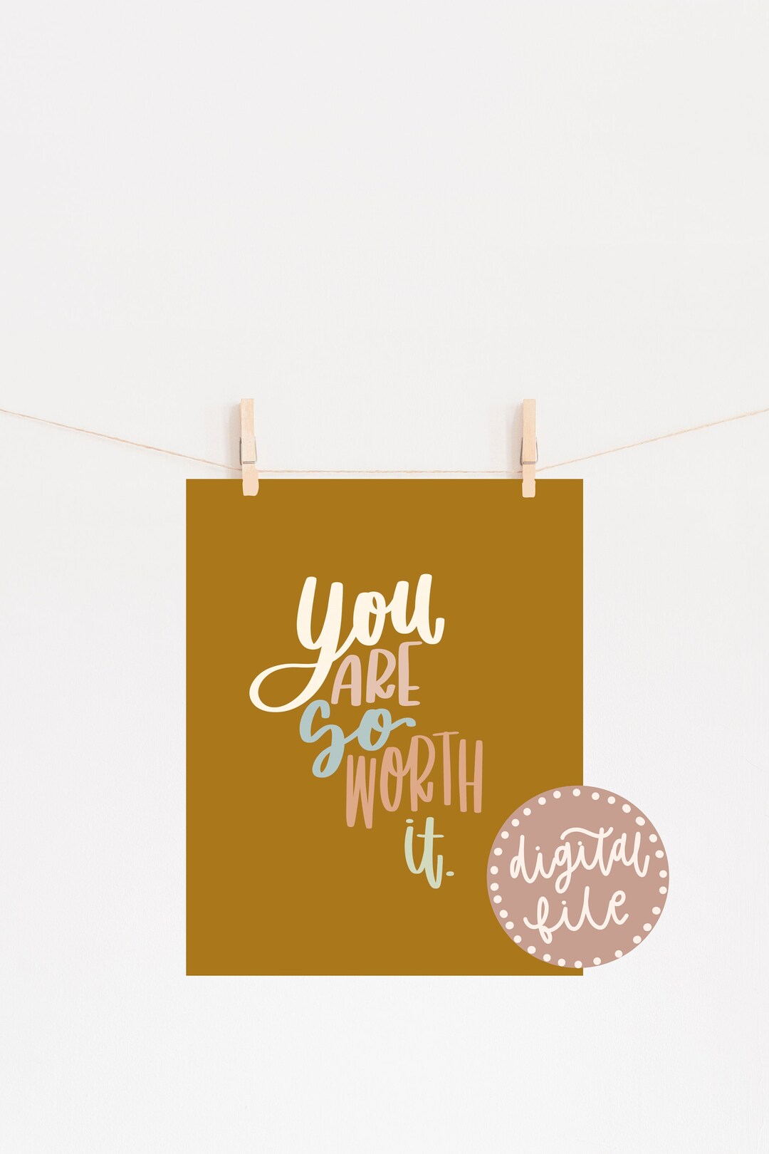 Worth It Printable /quote Print / Instant Download - Etsy
