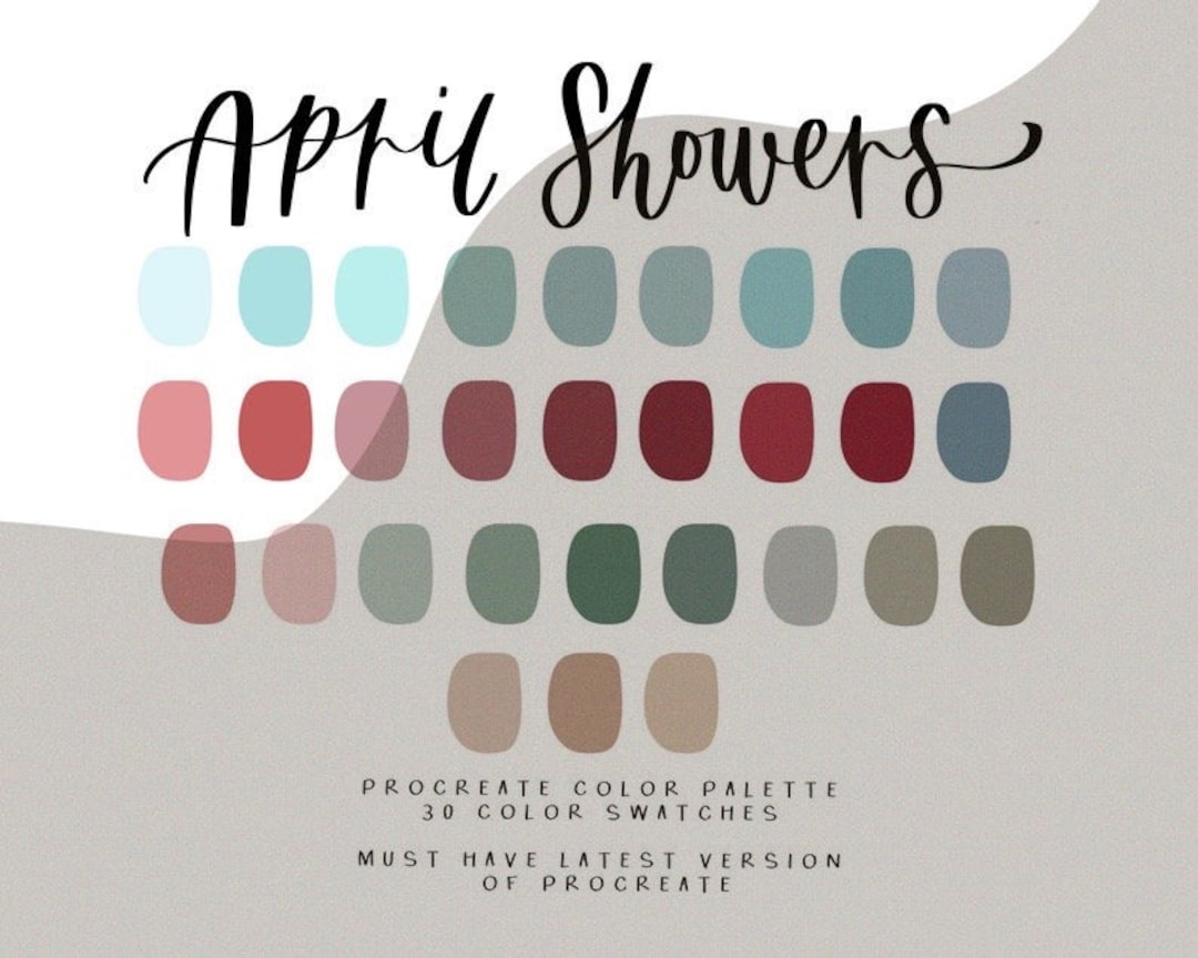 April Showers Procreate Color Palette/color Palette/instant Download - Etsy