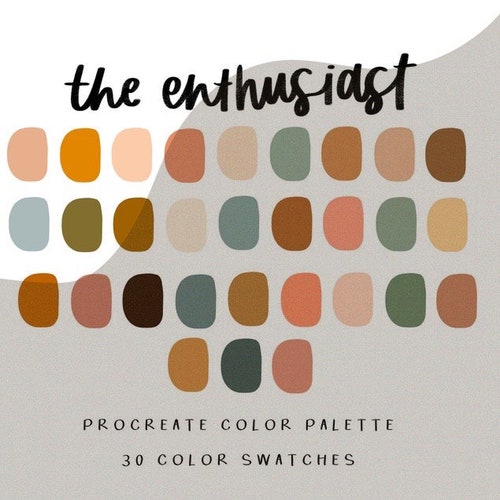 The Enthusiast Procreate Color Palette/color Palette/instant - Etsy
