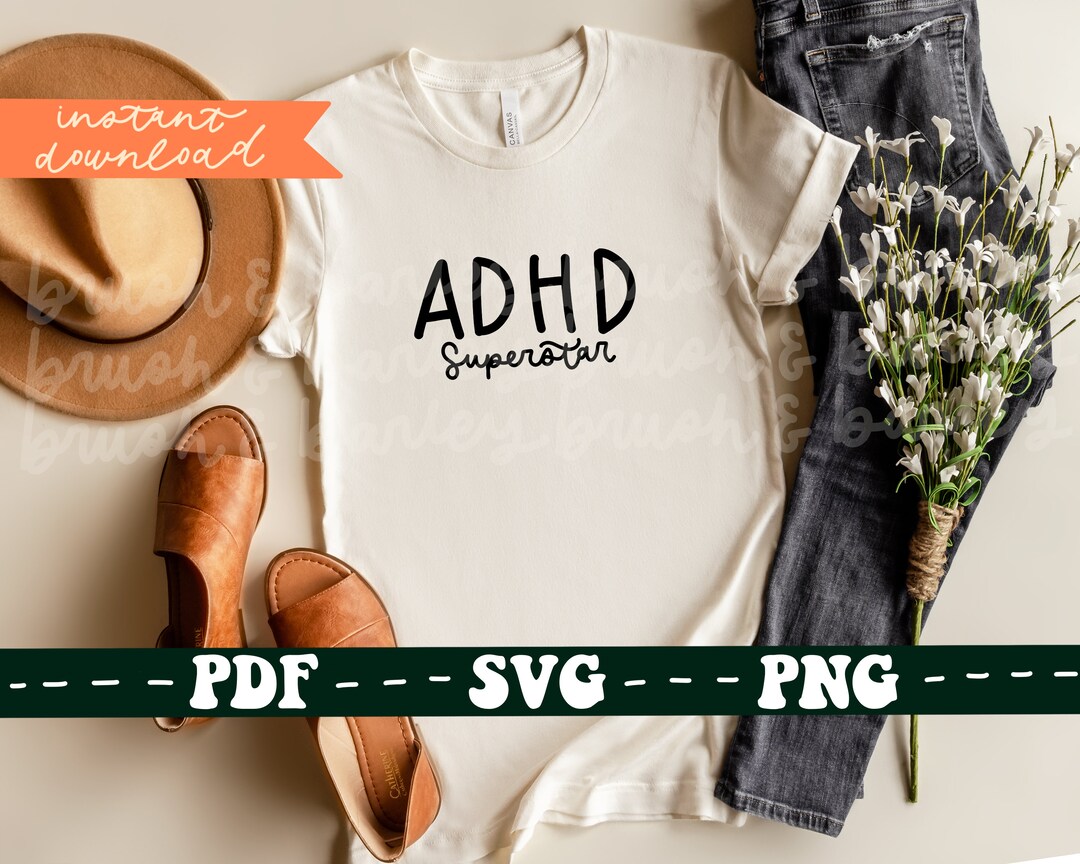 ADHD Star SVG / PNG / Digital Download - Etsy
