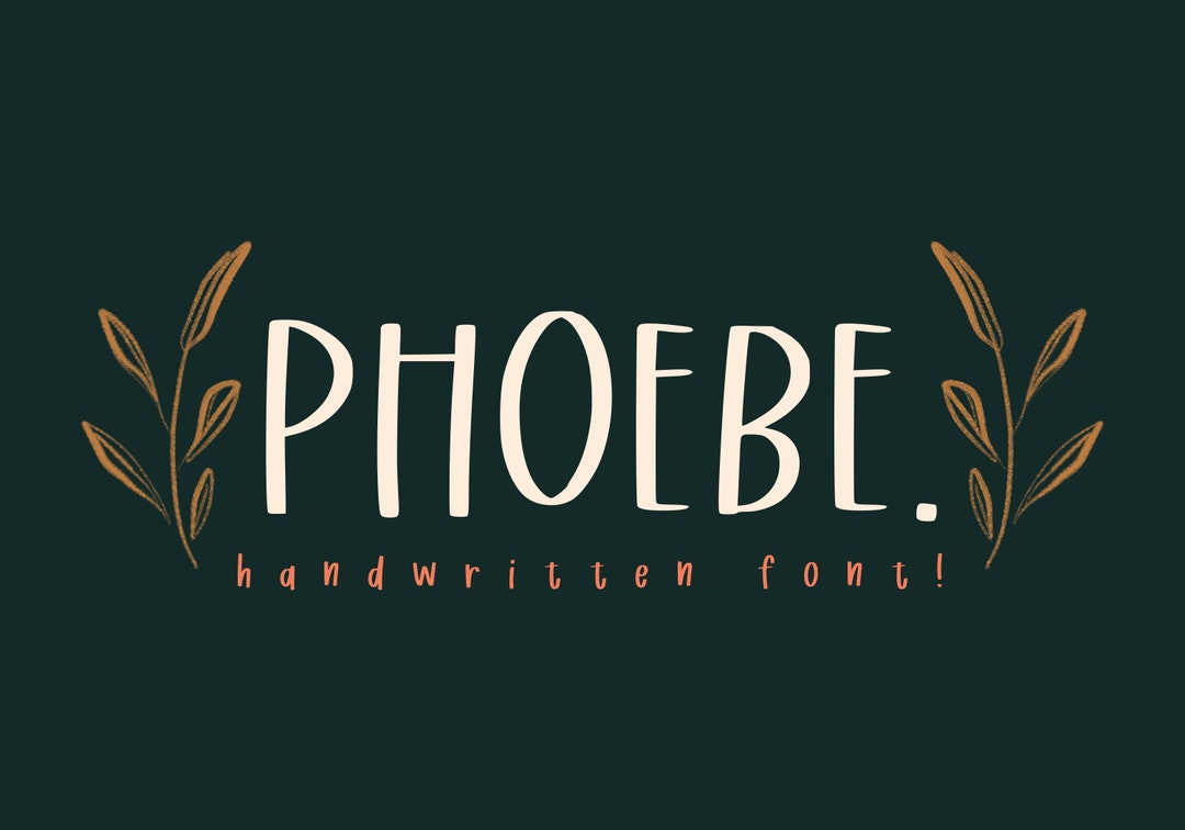 Phoebe Handwritten Font/instant Download/fonts - Etsy