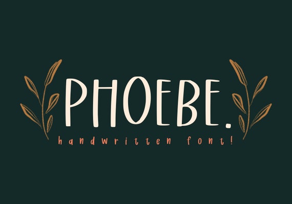 Phoebe Handwritten Font/instant Download/fonts | Etsy