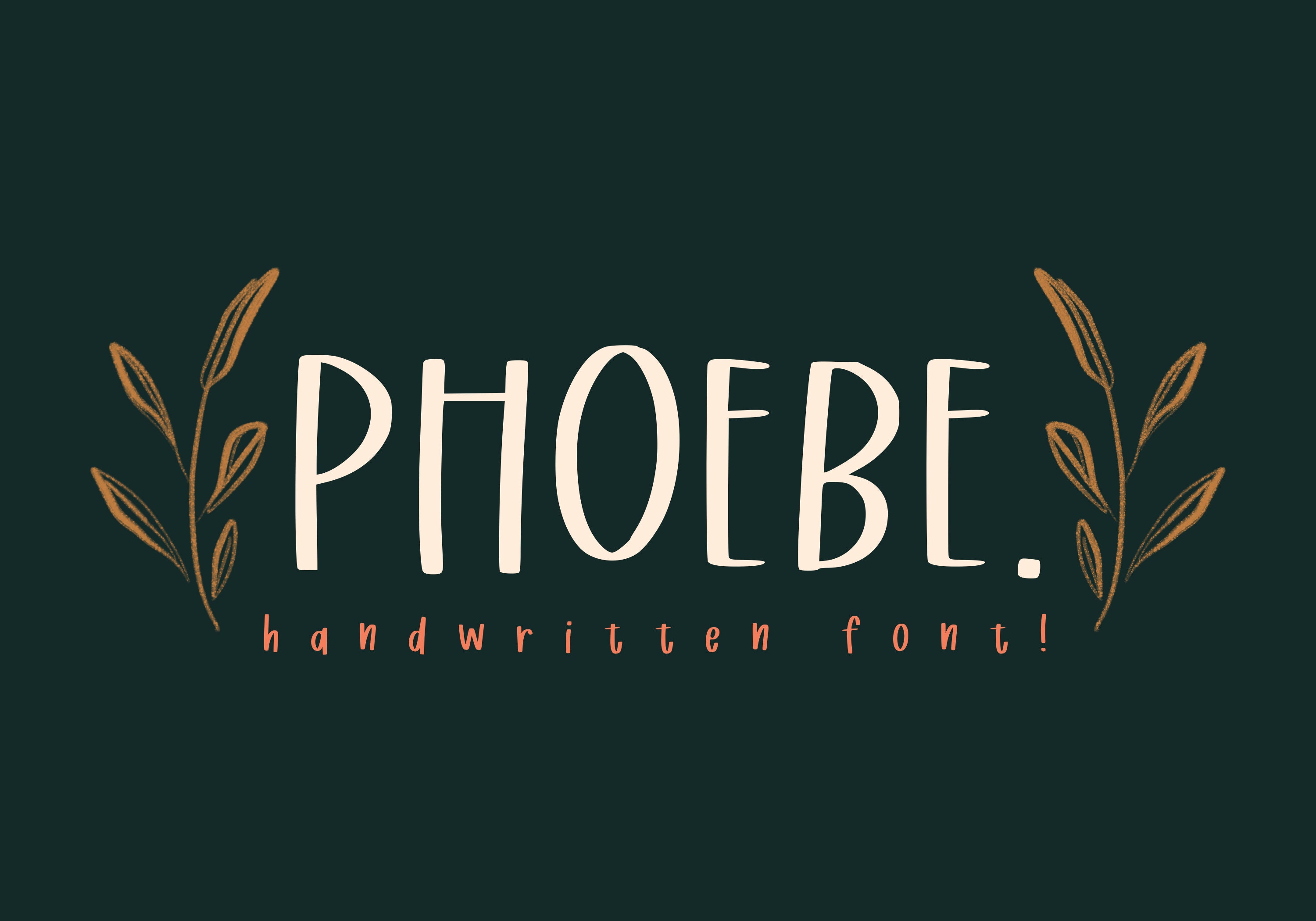 Phoebe Handwritten Font/instant Download/fonts - Etsy
