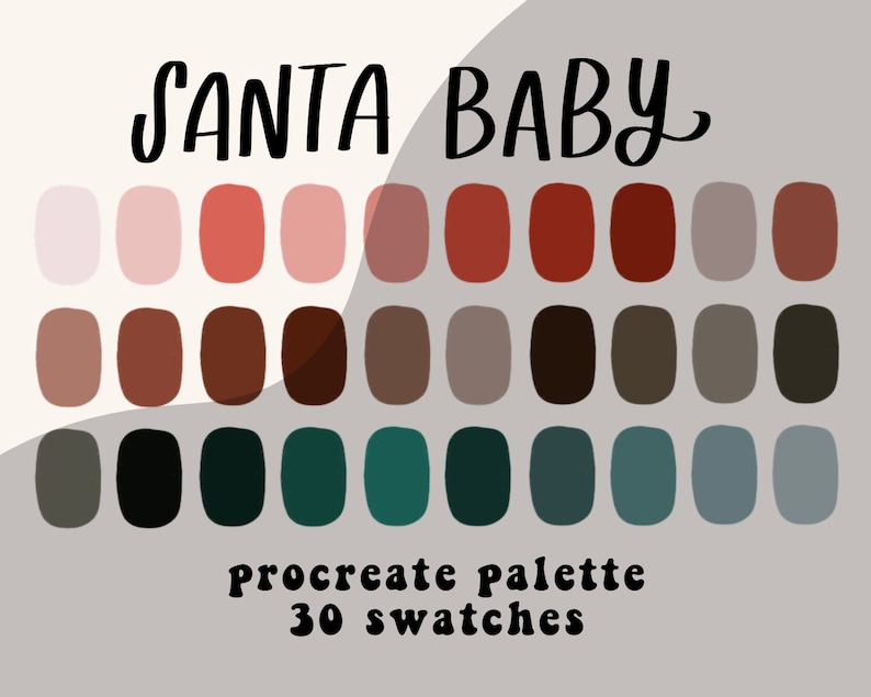Santa Baby Procreate Color Palette/procreate/instant Download - Etsy