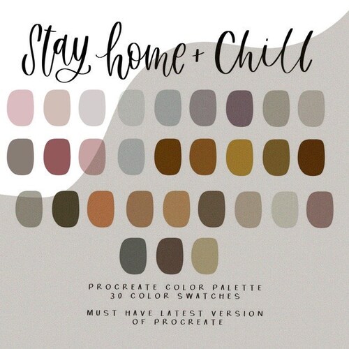 Stay Home & Chill Procreate Color Palette/ Procreate/instant - Etsy