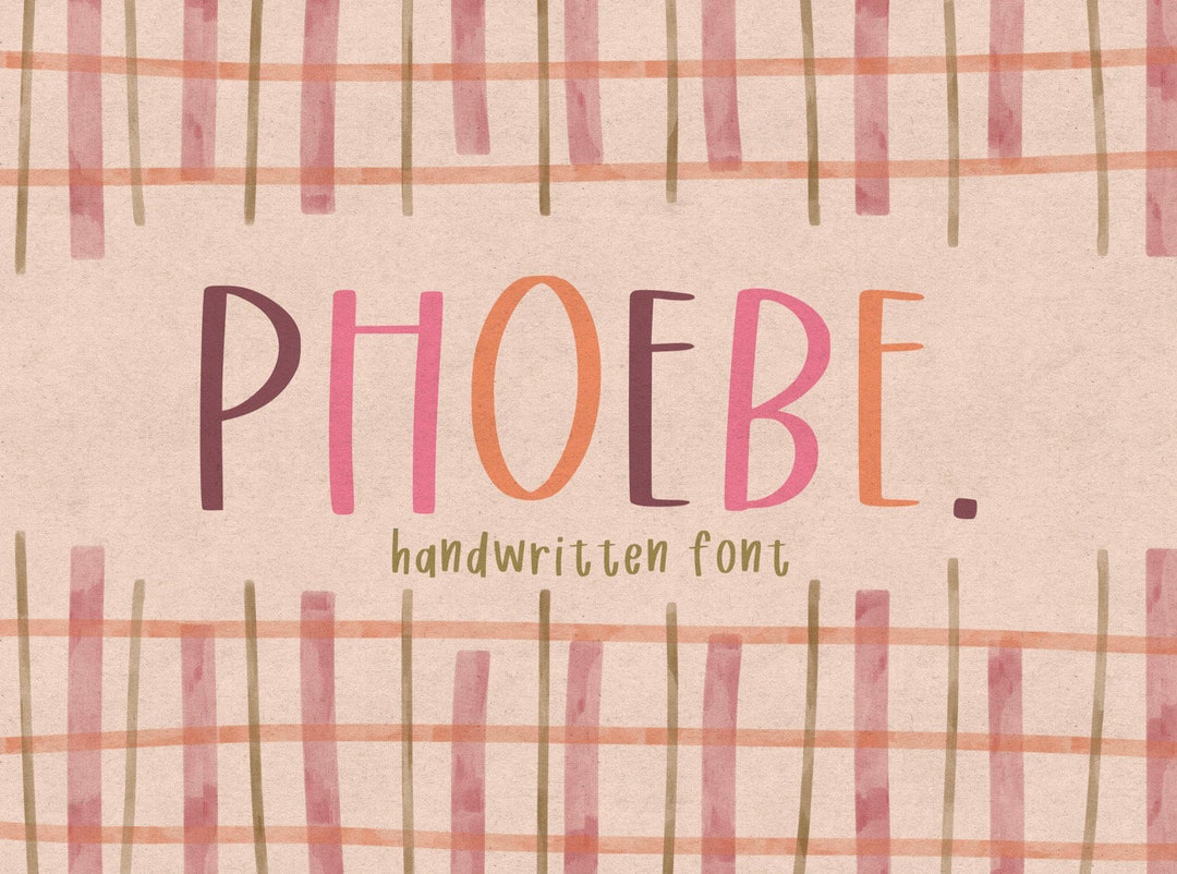 Phoebe Handwritten Font/instant Download/fonts - Etsy