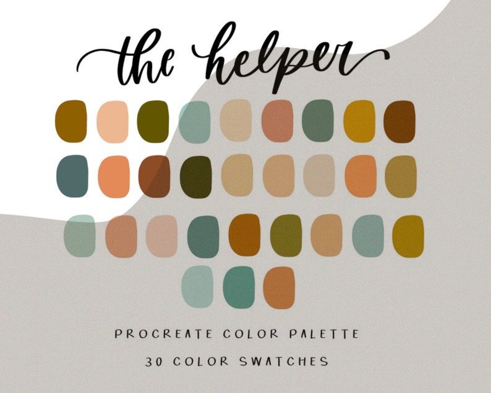 The Helper Procreate Color Palette/color Palette/instant | Etsy
