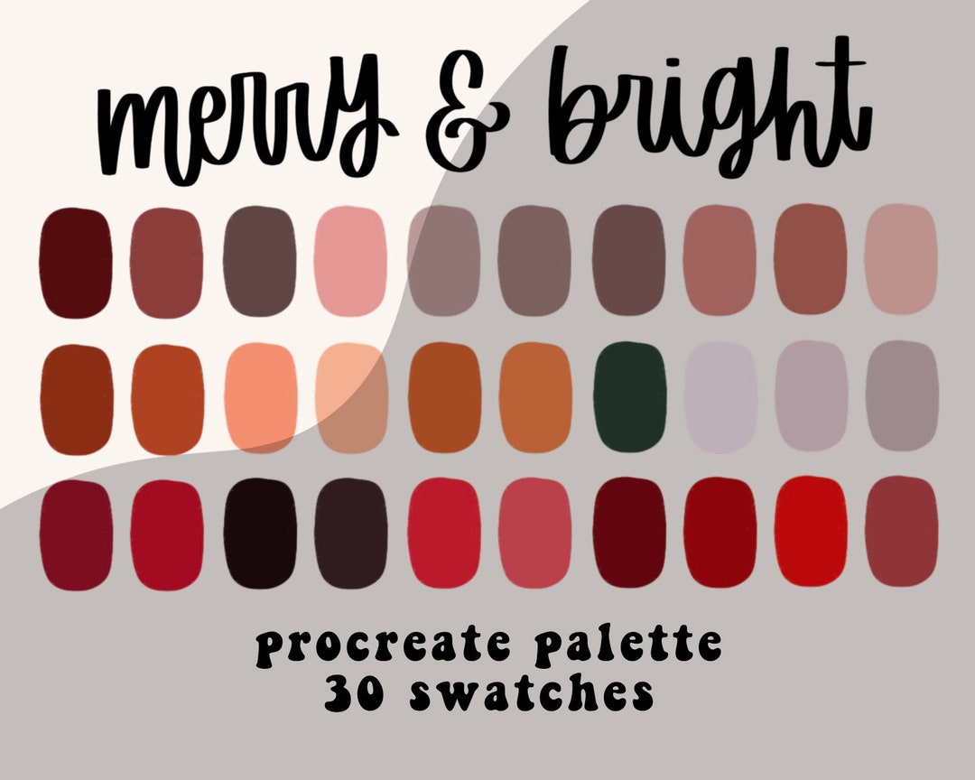 Merry and Bright Procreate Color Palette/ Procreate/instant Download - Etsy