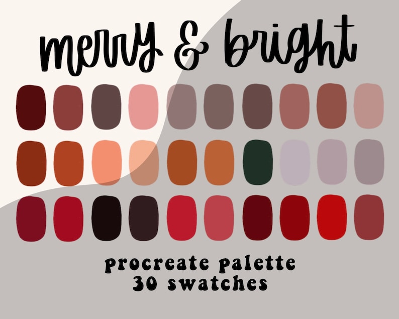 Merry and Bright Procreate Color Palette/ Procreate/instant Download - Etsy Merry and Bright Procreate Color Palette/ Procreate/instant Download - Etsy