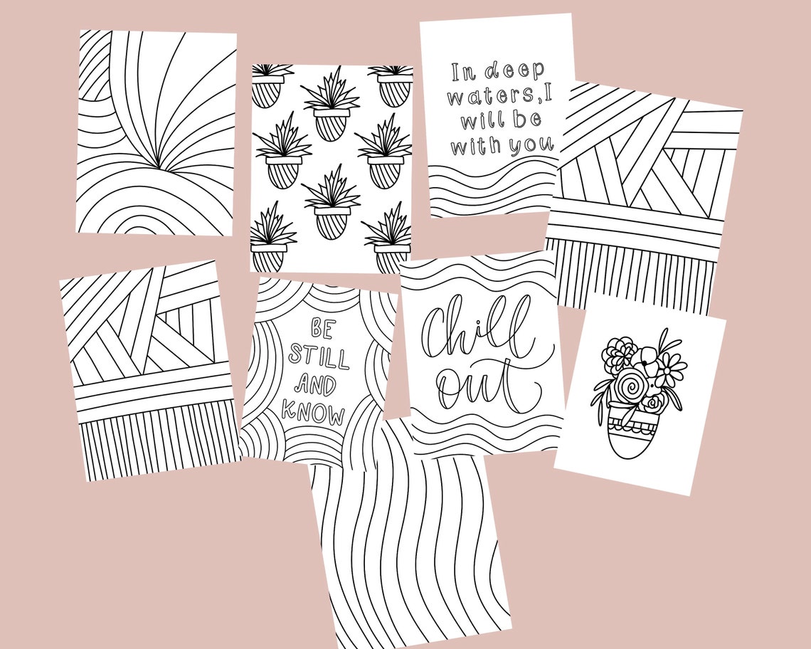 Color and Chill Coloring Book/digital/instant Download - Etsy