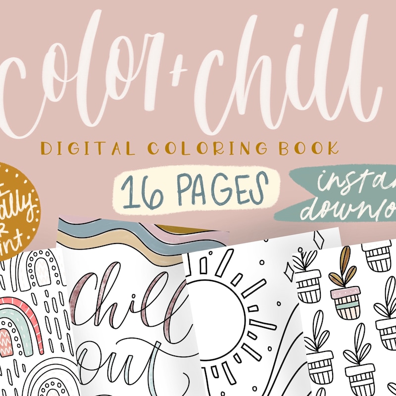 Coloring Wallpaper - Etsy
