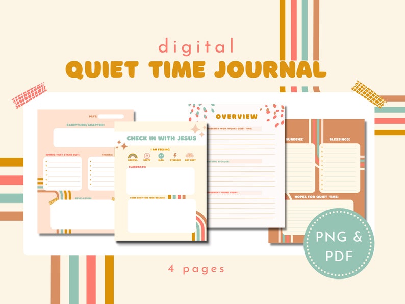 Digital Quiet Time Journal / PDF / Bible Study - Etsy