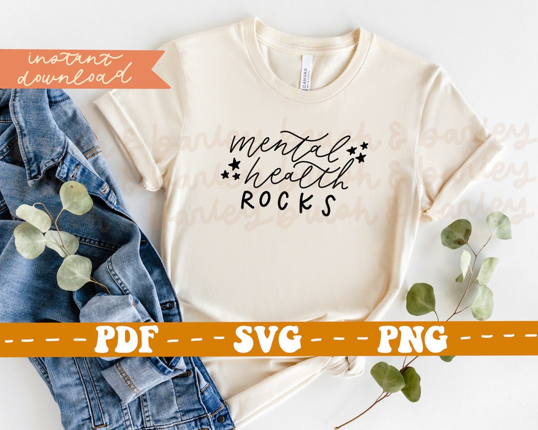 Mental Health Rocks SVG / PNG / Digital - Etsy