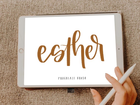 Esther Procreate Brush / Calligraphy Brush / Ipad Lettering | Etsy
