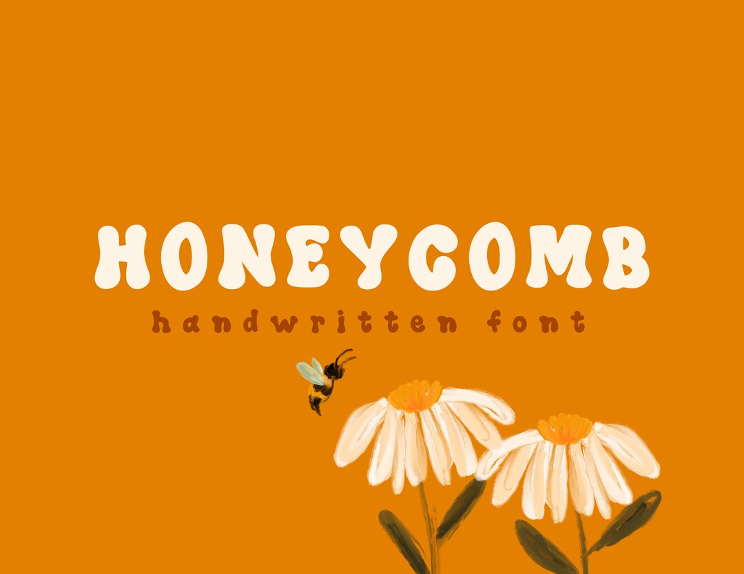 Honeycomb Font / Retro Font / Hand Drawn Font - Etsy