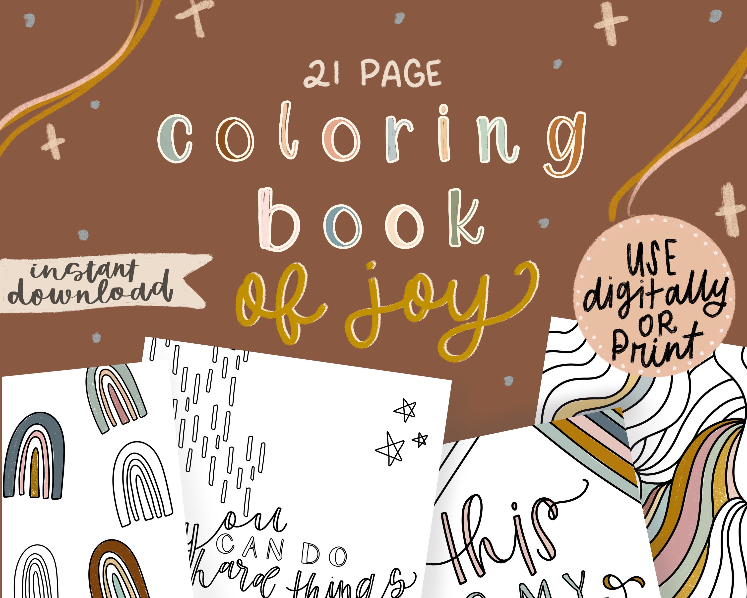 Art & Collectibles Digital Printable Holly Jolly Coloring Book ...